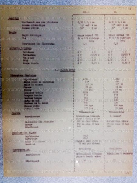 Réglage caractéristiques 125cc Terrot vélomoteur 1172 - TERROT ARBRACAM ...